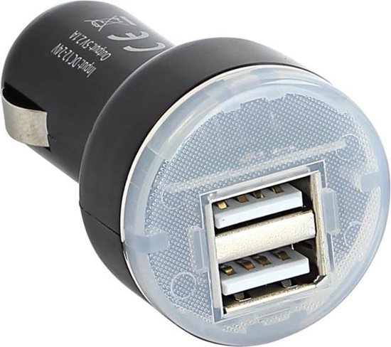 Dual USB auto lader 12V/24V 1x2,1A / 2x 1A | bol