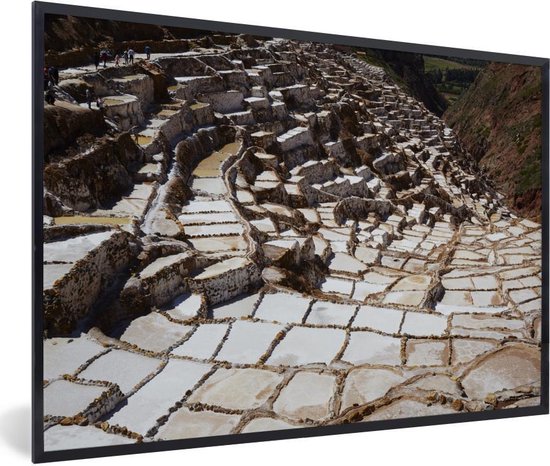 Photo en cadre - Extraction de sel aux marais salants de Maras au Pérou ...