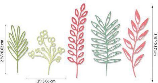Sizzix Thinlits Snijmal Set - Delicate Leaves - 5 stuks | bol.com