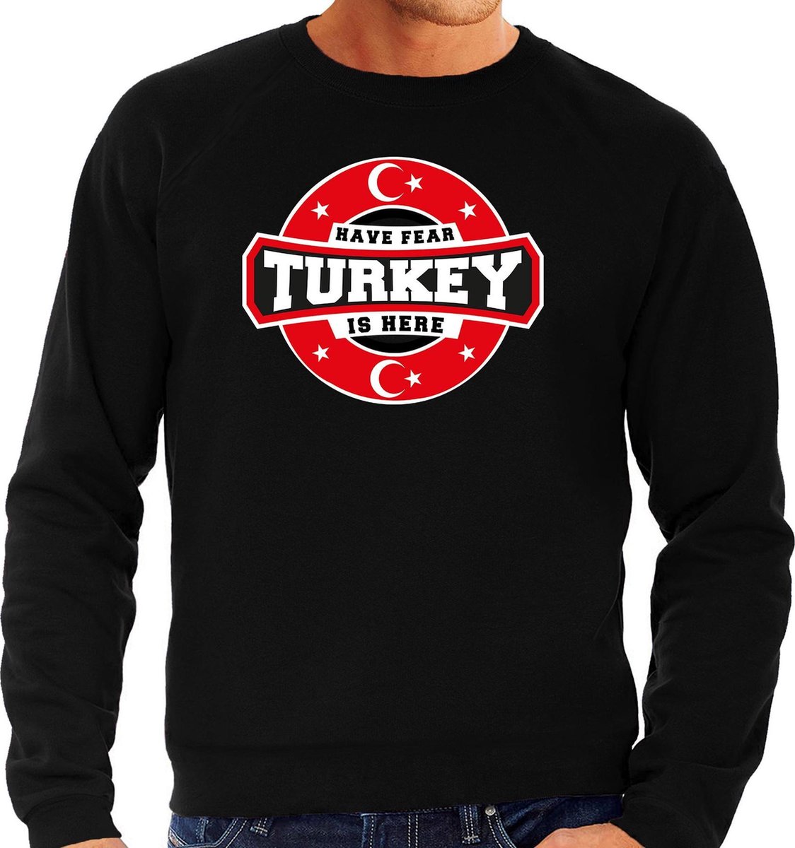 Have fear Turkey is here sweater met sterren embleem in de kleuren van ...