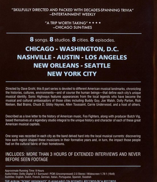 Sonic Highways (DVD), Foo Fighters | Muziek | bol