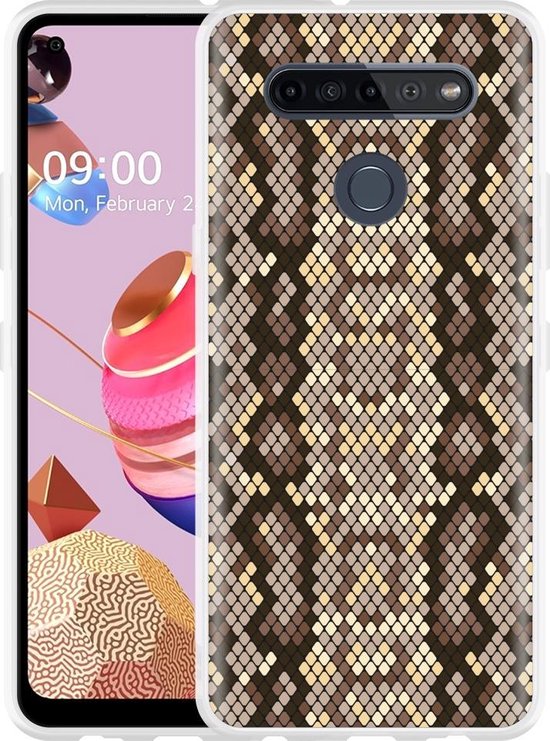 Hoesje geschikt voor LG K51S Snakeskin Pattern | bol