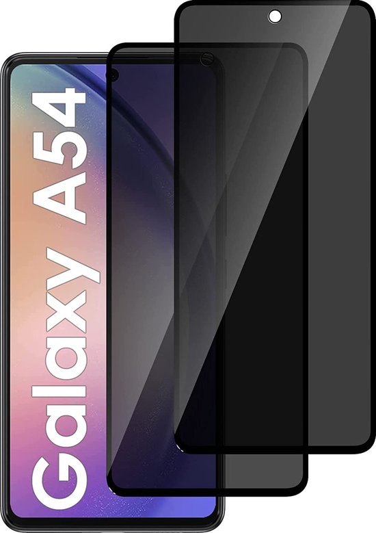 Screenprotector Geschikt voor Samsung Galaxy A54 Privacy screenprotector 2 stuks -... | bol