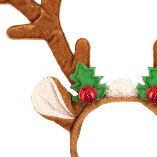 Henbrandt kerst diadeems/haarbanden - 2x - rendier gewei kerstmuts ...