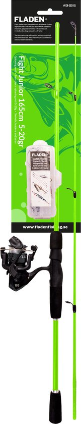 Fladen Fight Junior Spin Combo Groen | Spinhengel | bol