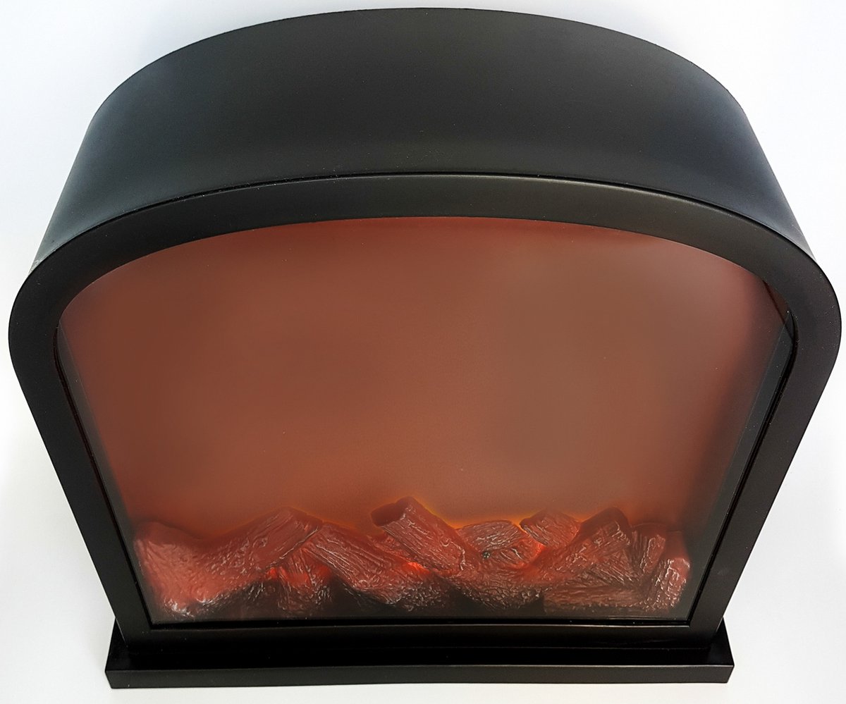 Sfeerhaard/open haard - lantaarn - met led verlichting - L30 x H28 cm ...