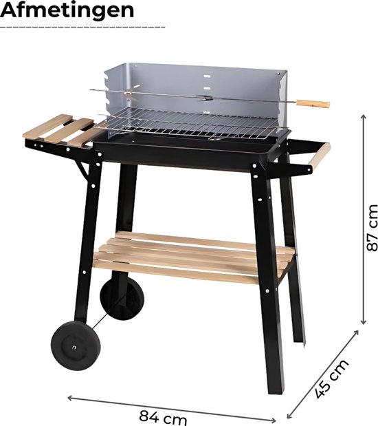 Elite - Houtskool BBQ - Barbecue Inclusief Spit | bol