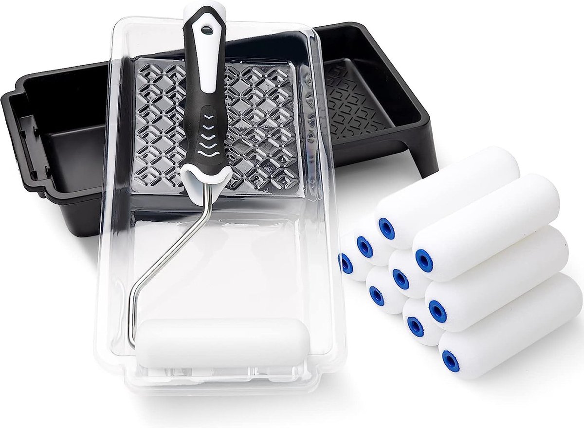 Verfrollerset, 11 cm verfroller, 11 cm schuimrubber verfroller ...