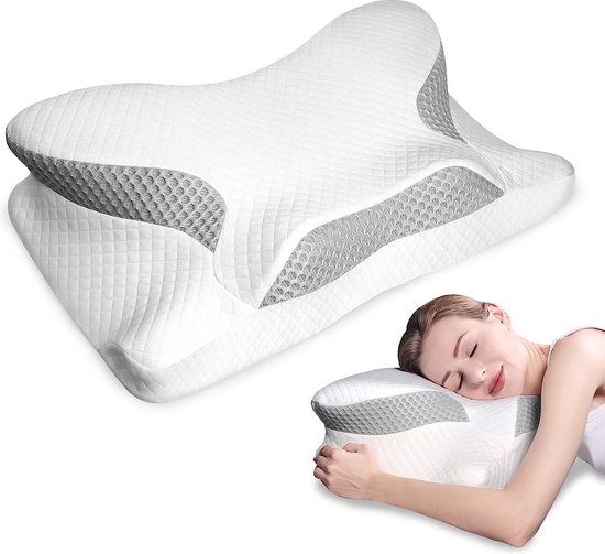 Memory Foam kussen, orthopedisch neksteunkussen, ergonomisch nekkussen, hoofdkussen,... | bol