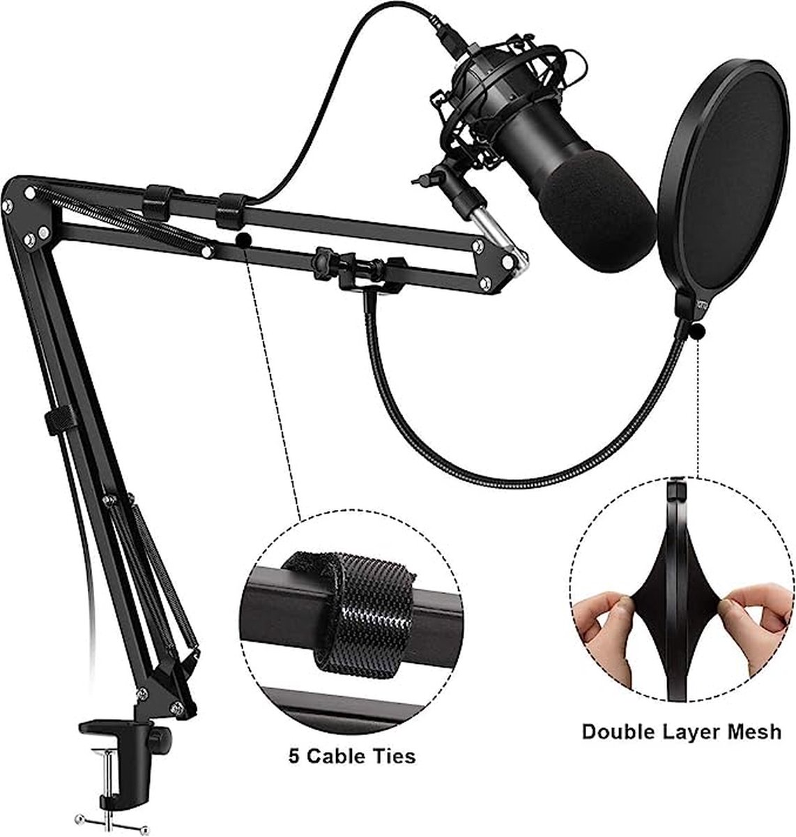 microfoon arm / Microfoon Boom Arm Mic Stand Verstelbare / Microphone ...