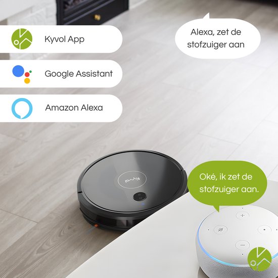 Kyvol E25 Robotstofzuiger - Cybovac - Zwart/ Automatisch Opladen/ SMART/ Alexa &... | bol