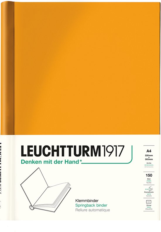 Leuchtturm 1917 klemband, Springback binder Sun | bol