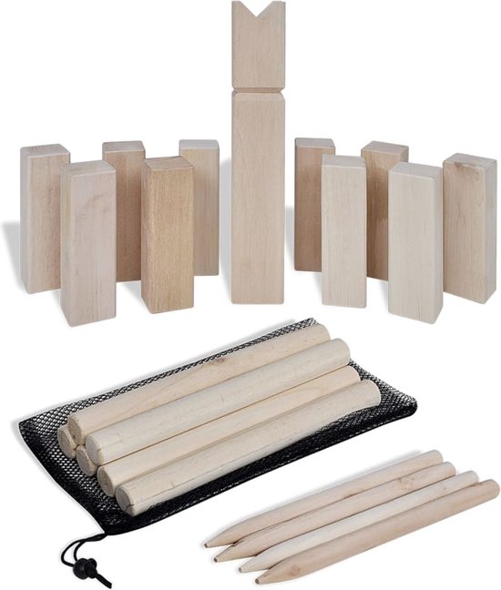Houten Kubb spel set | bol.com