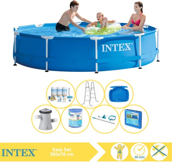 Intex Metal Frame Zwembad - Opzetzwembad - 305x76 cm - Inclusief ...