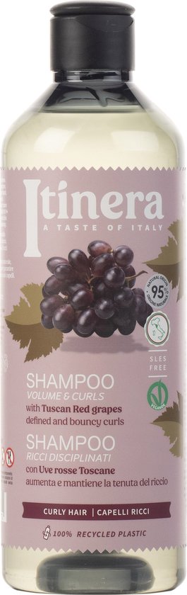 ITINERA - Shampoo voor krullend haar met Toscaanse rode druiven, 95% ...