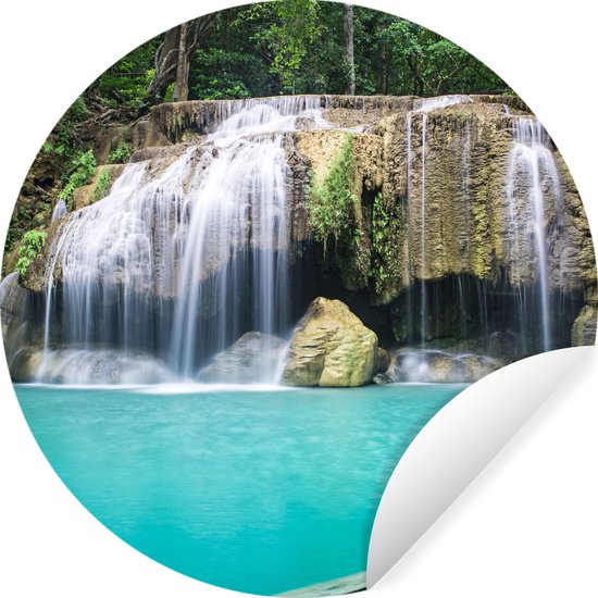 WallCircle - Muurstickers - Behangcirkel - Water - Waterval - Bomen ...