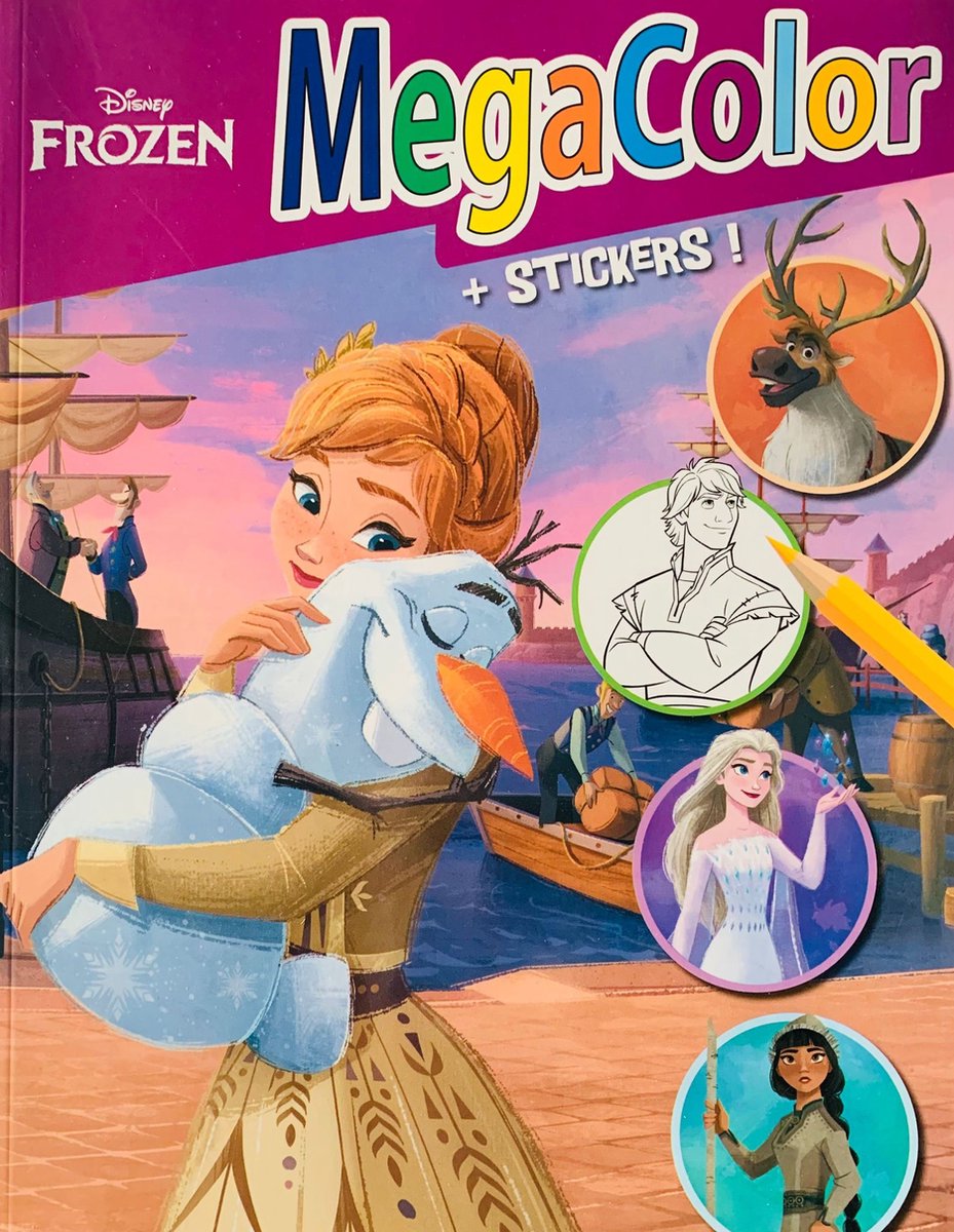 Kleurboek Frozen 2 ''Elsa & Anna'' | Extra dik! | Met 25 stickers ...