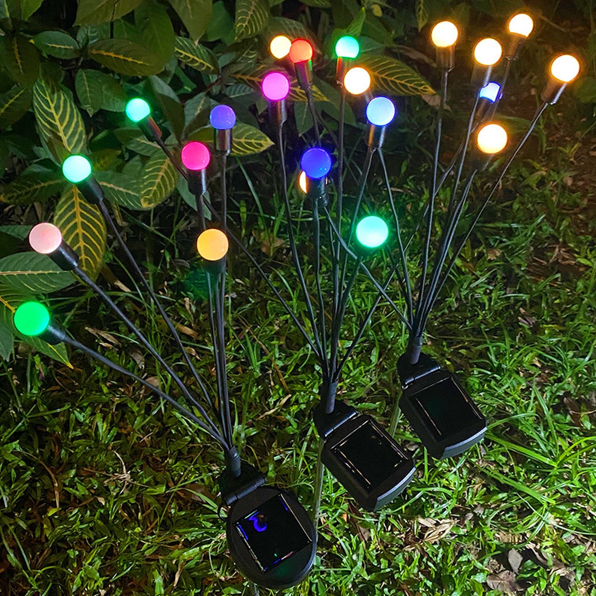 Solar Tuinlamp FireFly 2 Stuks (Multicolor) • Solar Tuinverlichting ...