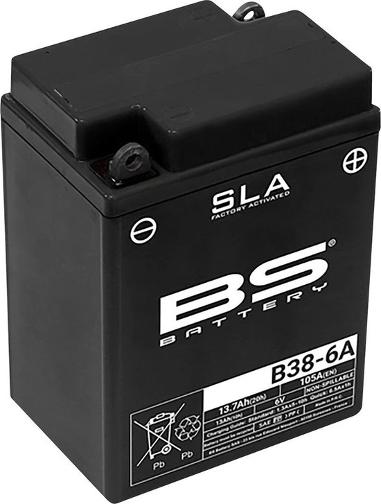 Bs Battery B38-6a Agm-accu Zwart | bol