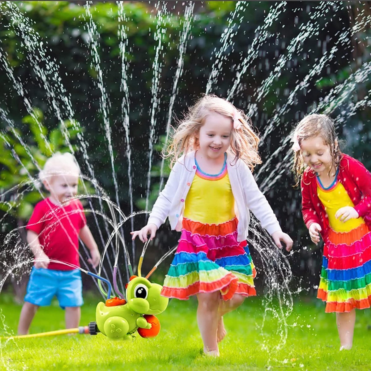 Buiten Watersproeier Dino - Draaiende tuin sproeier Dino speelgoed ...