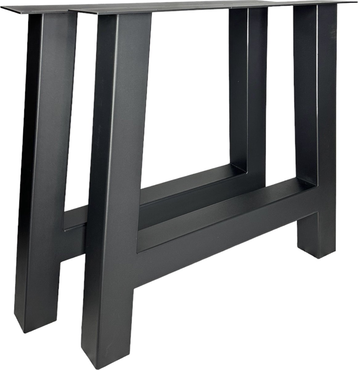 Maison DAM – 2x industriële tafelpoot A met koker 8x8cm, lengte: 72-78 ...