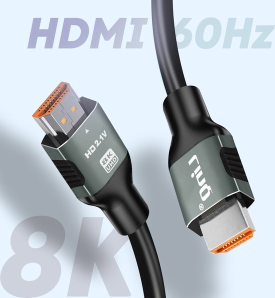 HDMI Kabel 2.1 Ultra HD Resolutie 8K/60Hz Lengte 50cm LinQ Zwart | bol.com