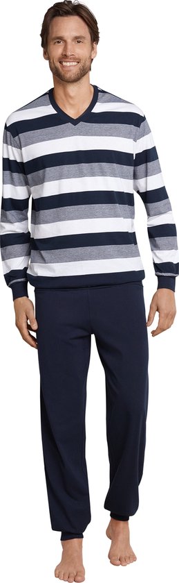 Schiesser Heren Pyjama - Donkerblauw - Maat XXXL | bol.com