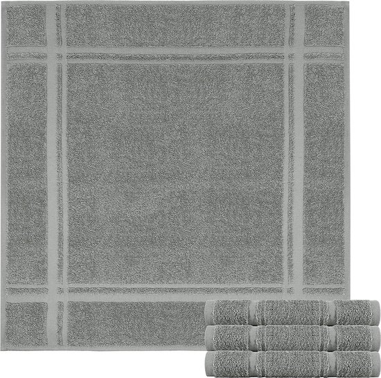 Keukendoeken Grijs - Stone Serie: London, Set van 4 badstof handdoeken ...