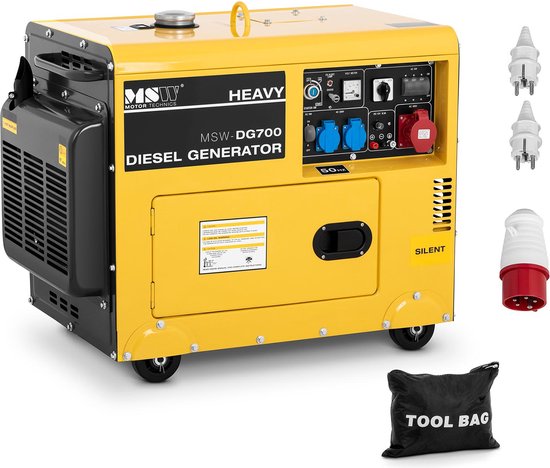 MSW - Noodstroomaggregaat 3-fase stille diesel met elektrische start ...
