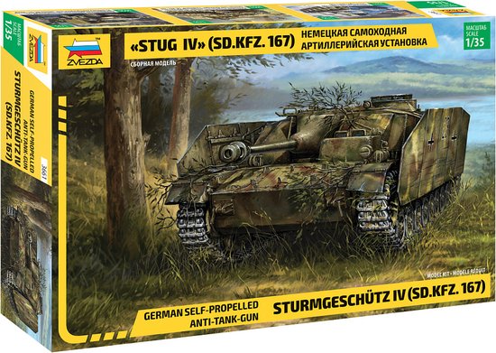 1:35 Zvezda 3661 German Self-Propelled Anti-Tank-Gun Sturmgeschutz IV ...