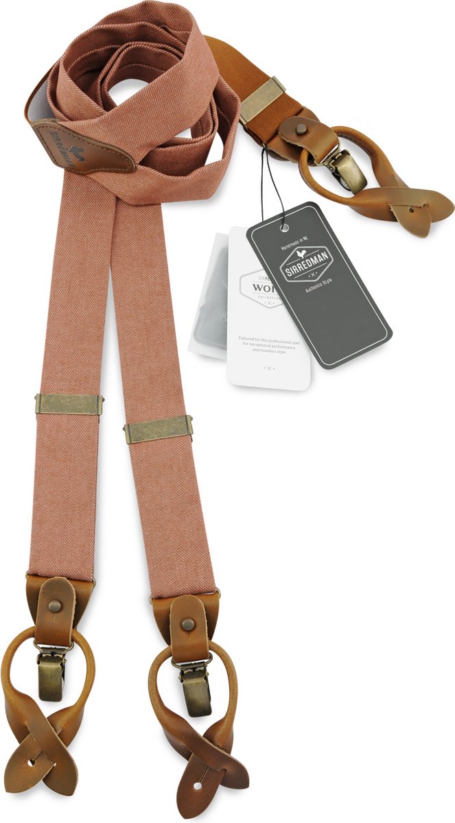 Sir Redman - WORK bretels - 100% made in NL, roest denim - roestoranje | bol.com