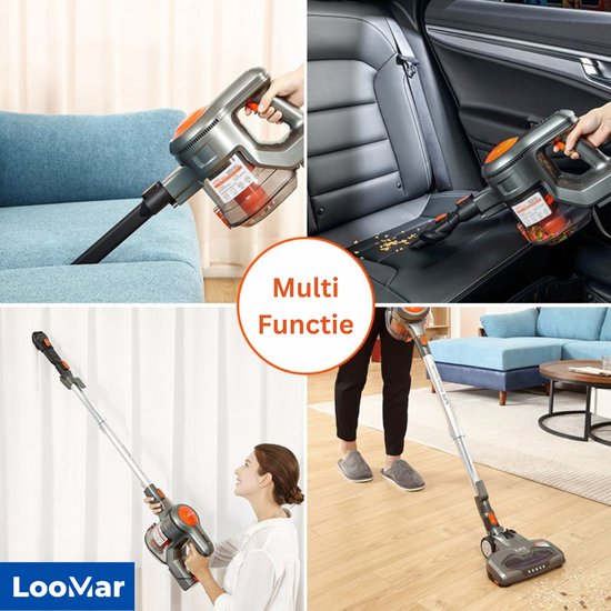 LooMar Steelstofzuiger Draadloos - Verwijderbare batterij / accu Led ...