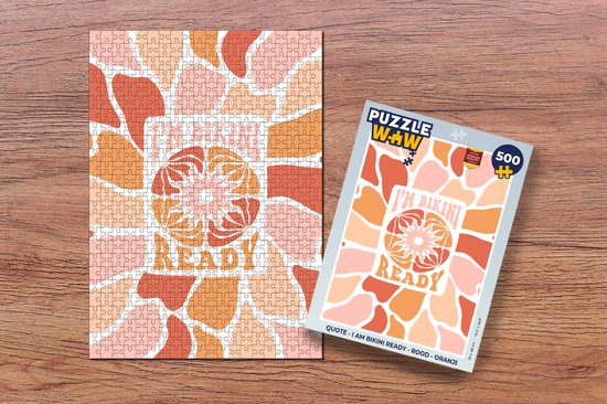 Puzzel Quote - I am bikini ready - Rood - Oranje - Legpuzzel - Puzzel ...