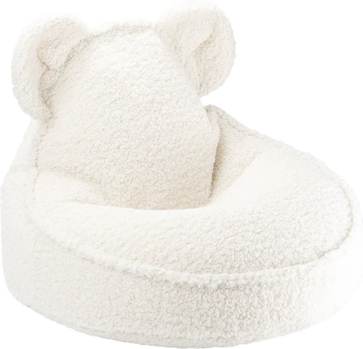 Wigiwama Zitzak Bear - Cream white - beanbag teddy - uitwasbare hoes ...