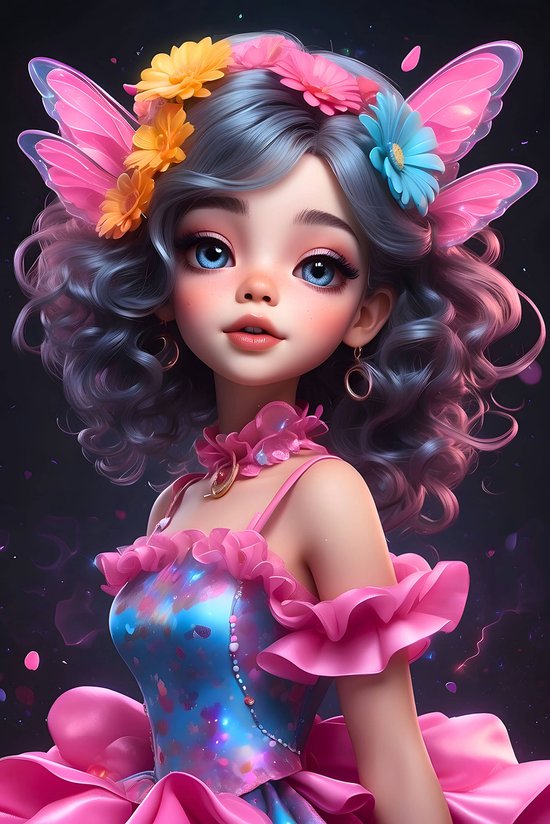 Fee Poster | Roze Poster | Schattig Poster | Fantasie Poster ...