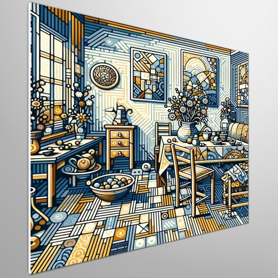 Abstract vermeer schilderij | Verfijnde verbeelding: een modernistische ...