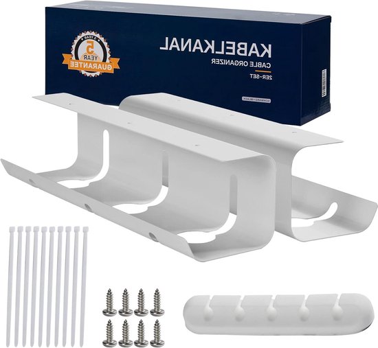 Kabelgoot Set 2 stuks - Netjes Kabelmanagement Bureau - Incl ...