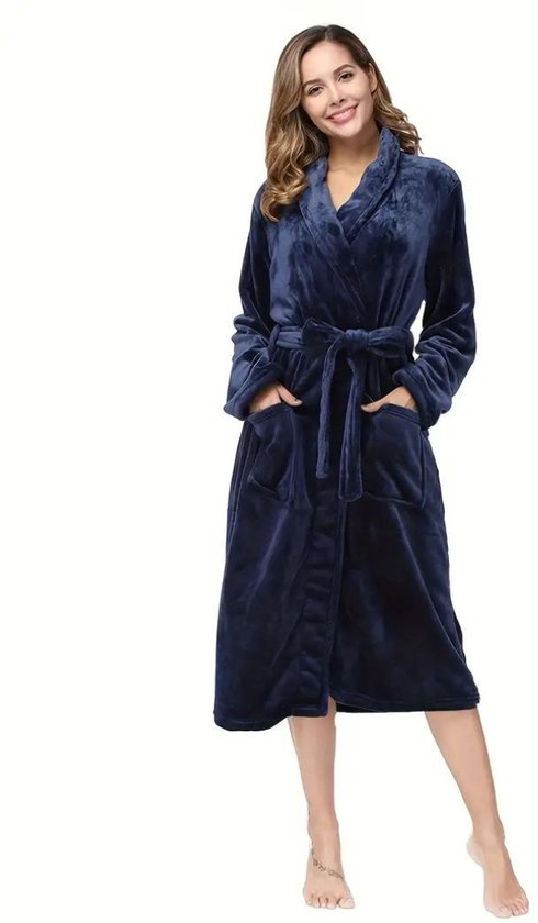 Nivard Badjas Dames - Fleece - Katoen - Badstof - Sauna - Hamam - Wafel ...