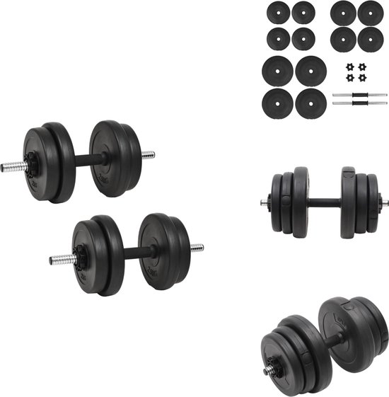 vidaXL Halter Met Gewicht - Halters Met Gewichten - Halterstang ...