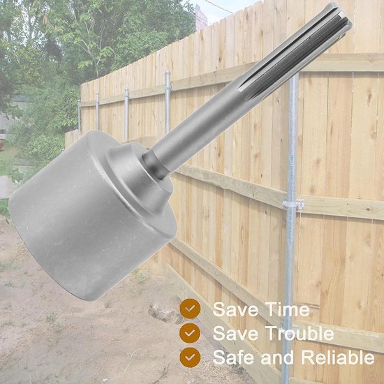 SDS Max 5-Pits Shaft Steel Fence Post Driver - Driving Ground Bars ...