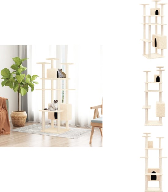 vidaXL Krabpaal - Krabpalen - Kattenpaal - - Kattenmeubel met sisal ...