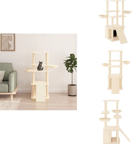 vidaXL Krabpaal - Krabpalen - Kattenpaal - - Kattenmeubel met sisal ...