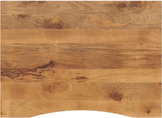vidaXL - Bureaublad - met - ronding - 110x80x2,5 - cm - massief - ruw ...
