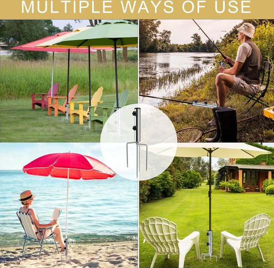 Parasolvoet strand parasolstandaard met spies - afneembare ...