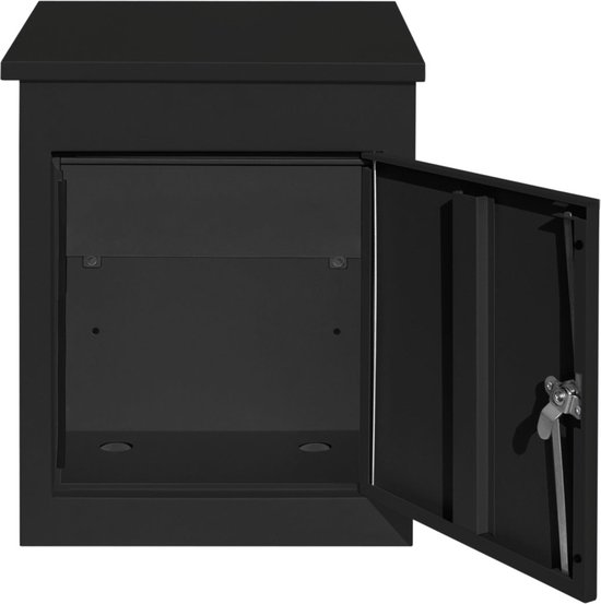 Zwarte Pakket Post Drop Box Groot Staal Buiten Afsluitbaar 2 Sleutels ...