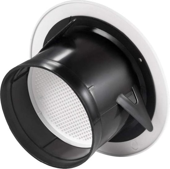 Kunststof luchtklep voor toevoer en afzuiging van wit kanaalrooster ...