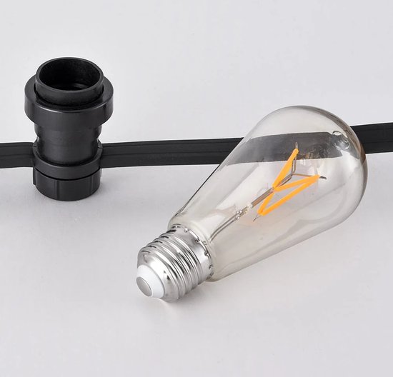 LumenXL lichtsnoer voor buiten 20 meter 40 fittingen - 3,5 watt 2200K ...