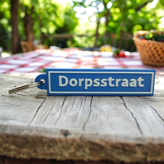 Sleutelhanger met naam | Plaatsnaam - Straatnaam | bol