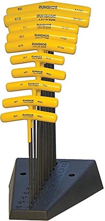 Kogeldrivers zeshoekige T-handgrepen maten 3-32-3-8 inch set 13190 - 10-delig | bol