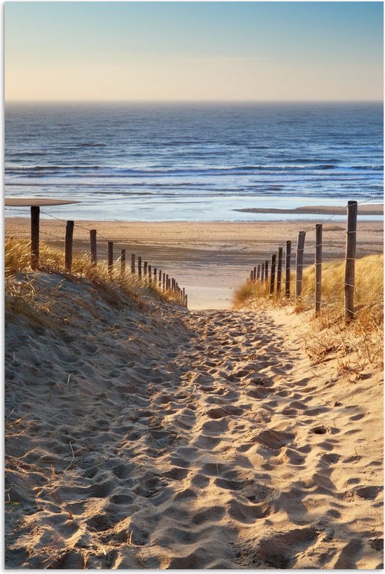 Poster Strand - Zee - Strand - Natuur - Nederland - Duinen - Zon ...